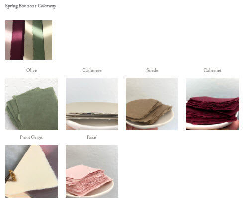 Handmade Paper Colored Sample Pack